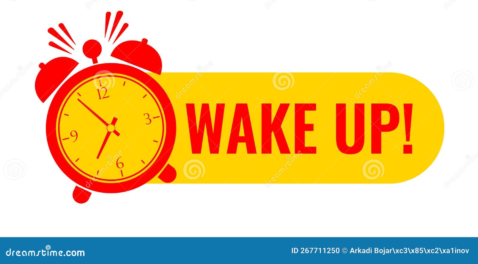 Wake up vector icon stock vector. Illustration of bell - 267711250