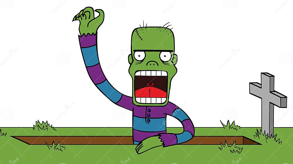 Wake up Zombie stock vector. Illustration of dead, completely - 26834710