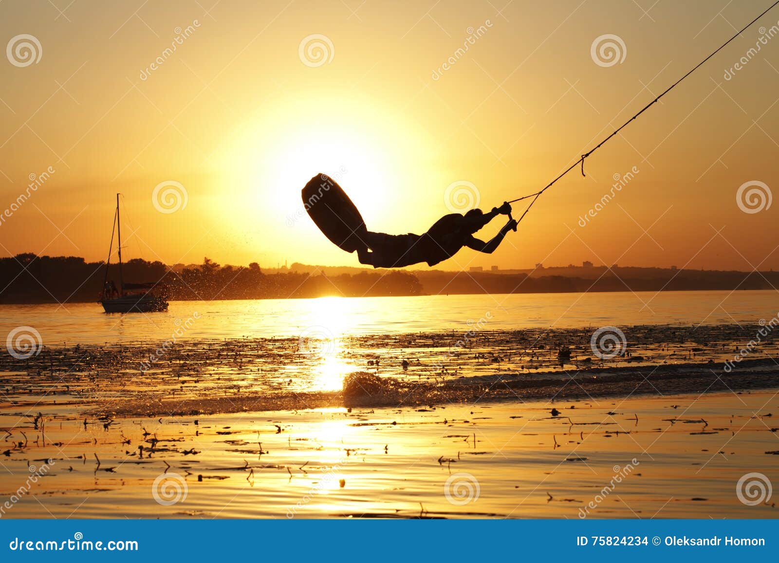Wakeboarding Sunset Wallpaper