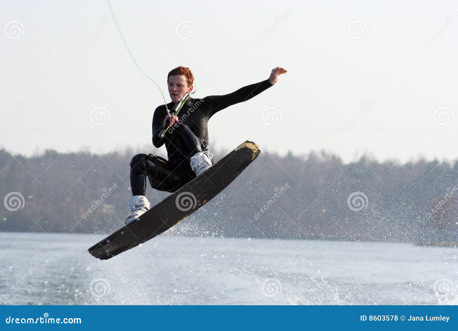 Wakeboard Jump stock photo. Image of droplets, male, stunt - 8603578