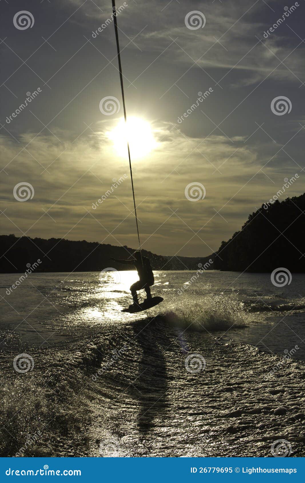 Wakeboard Jump with shadow stock image. Image of boating - 26779695