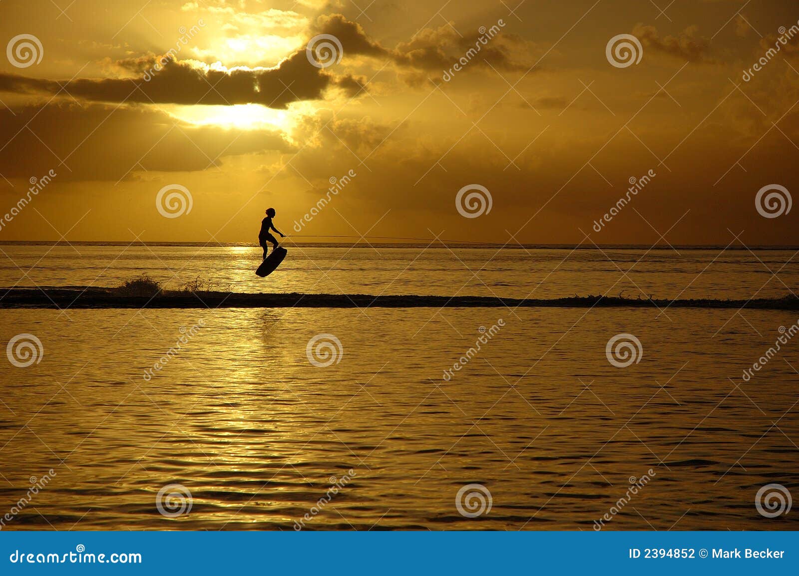 Wakeboard Sunset stock photo. Image of wakeboarding, wakeboarder - 2394852