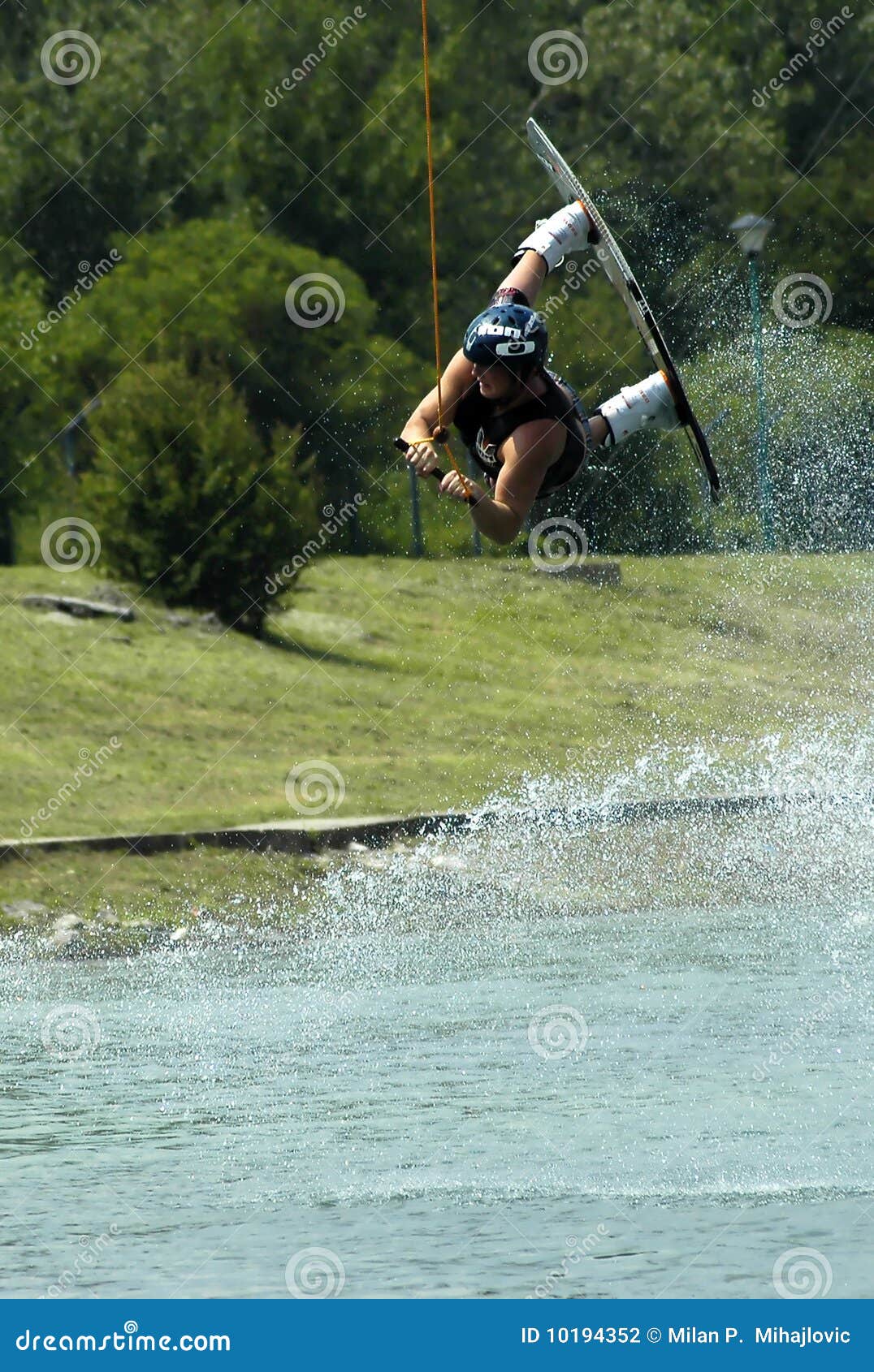 Wakeboarder in action editorial photography. Image of vacation - 10194352