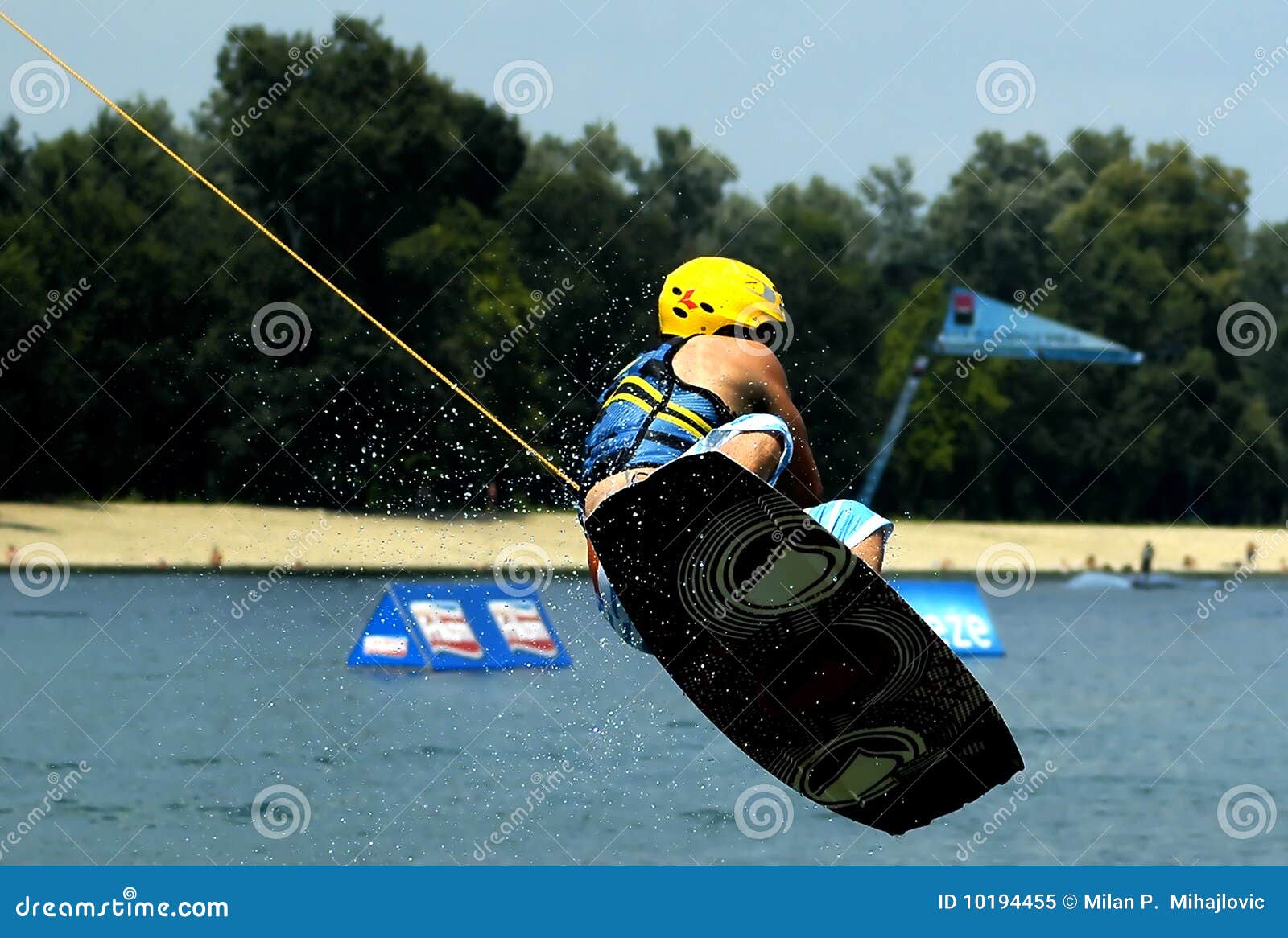 Wakeboarder in action editorial image. Image of summer - 10194455