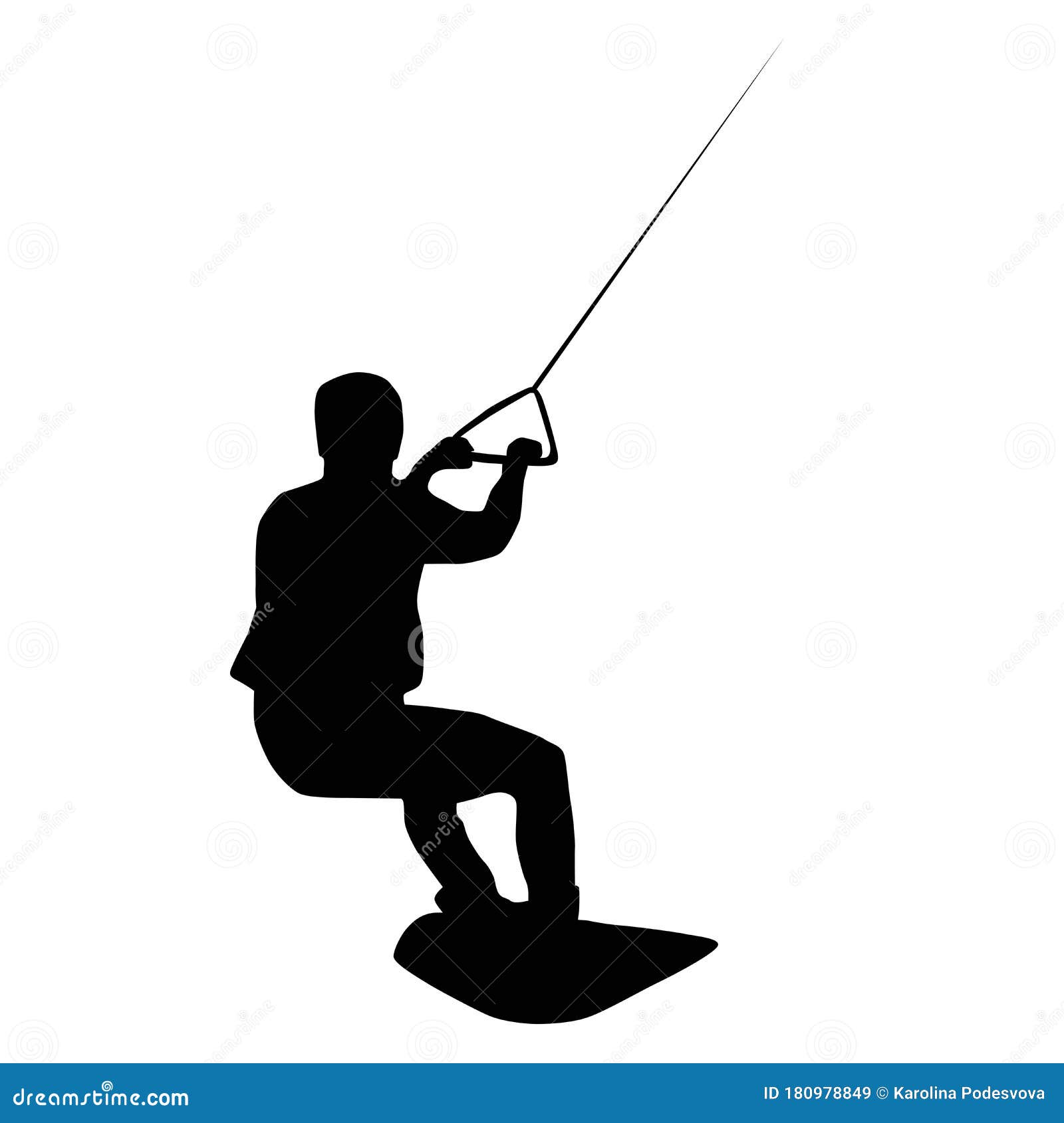 Wakeboarder 1 Vector Illustration | CartoonDealer.com #42224048