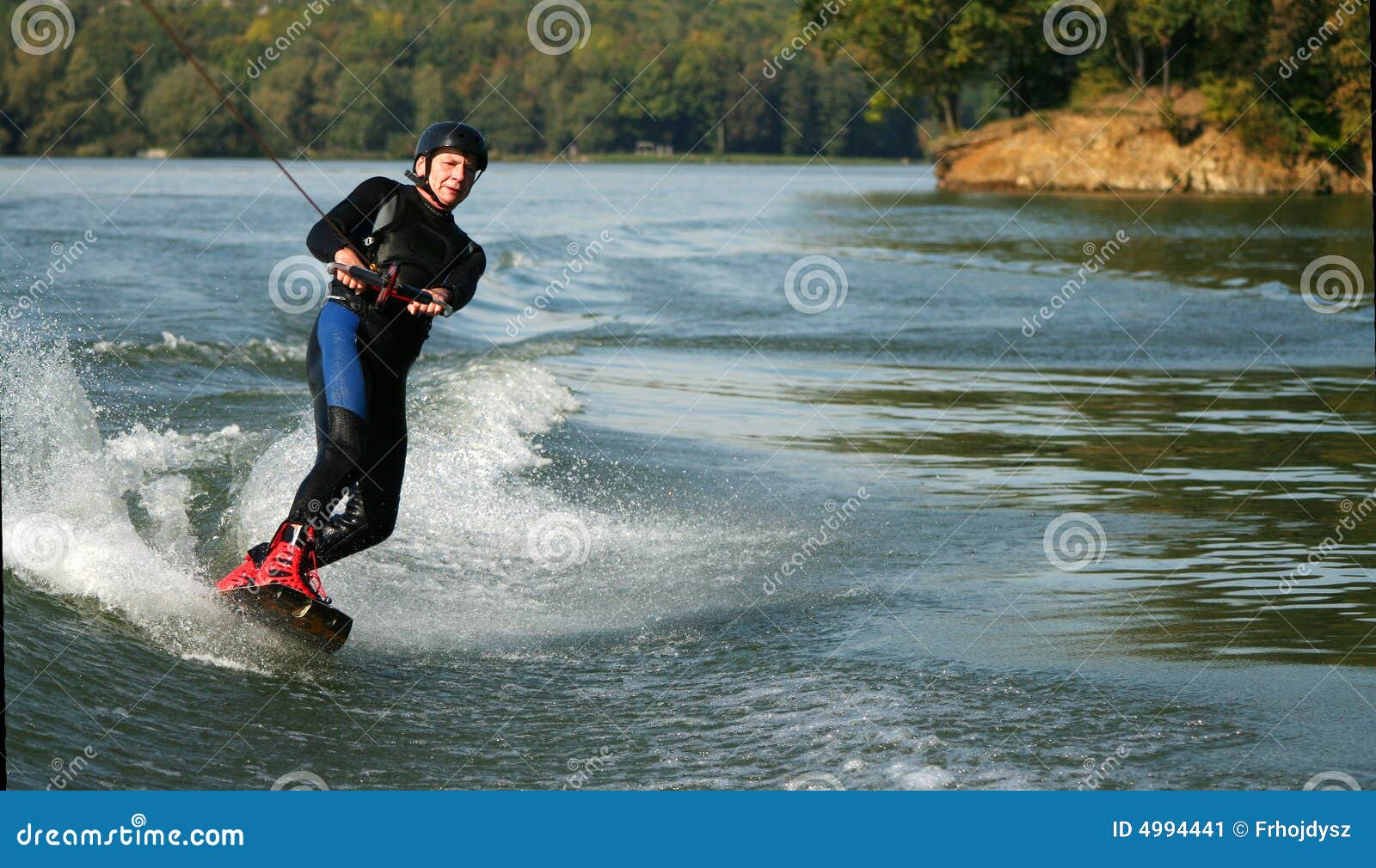 Wakeboarding stock image. Image of male, lake, activity - 4994441