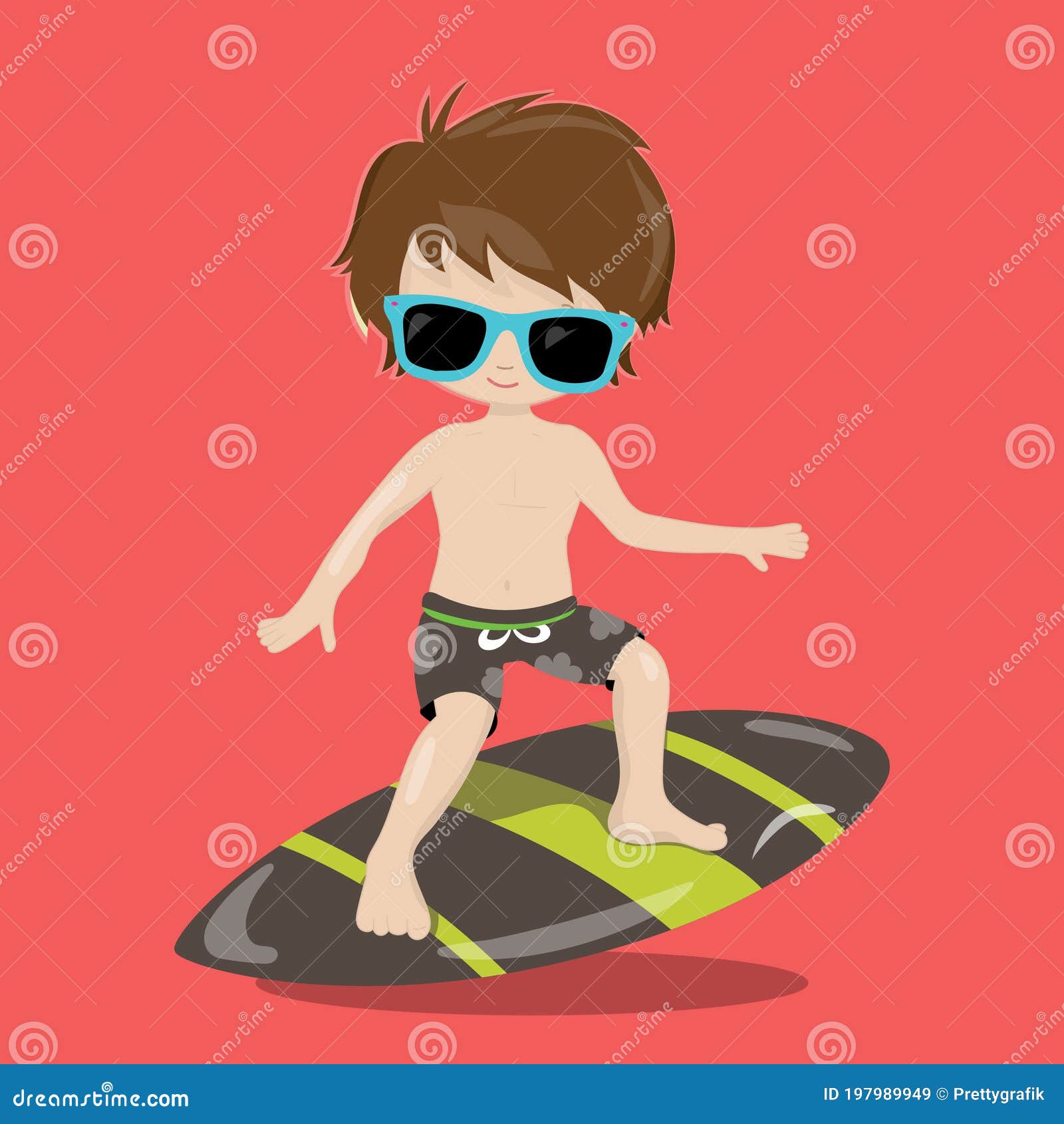 WAKEBOARDING BROWN 01 stock vector. Illustration of brown - 197989949