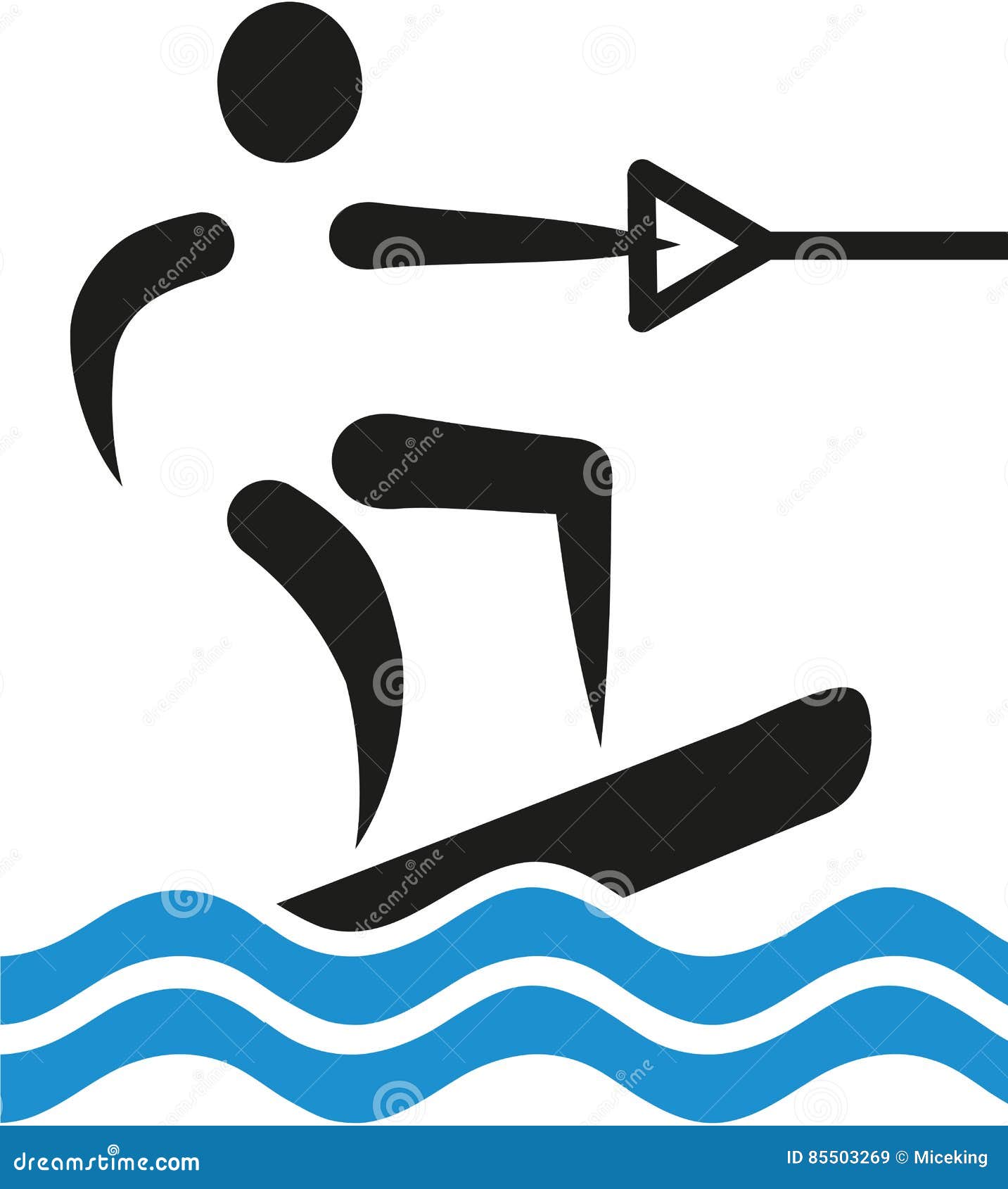 Wakeboarding Icon Vector Isolated On White Background, Logo Concept Of ...
