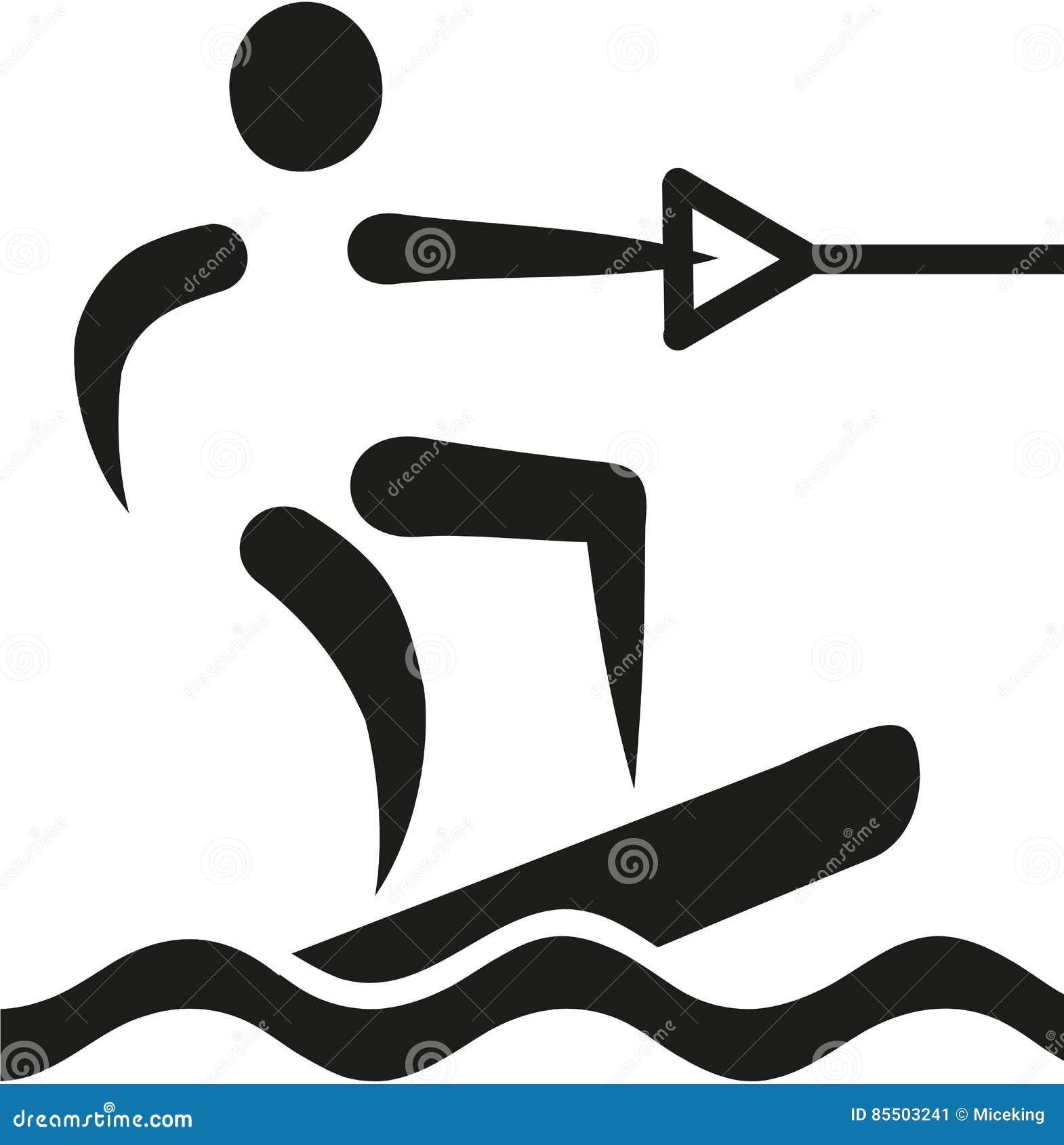 Wakeboarding icon stock vector. Illustration of graphic - 85503241