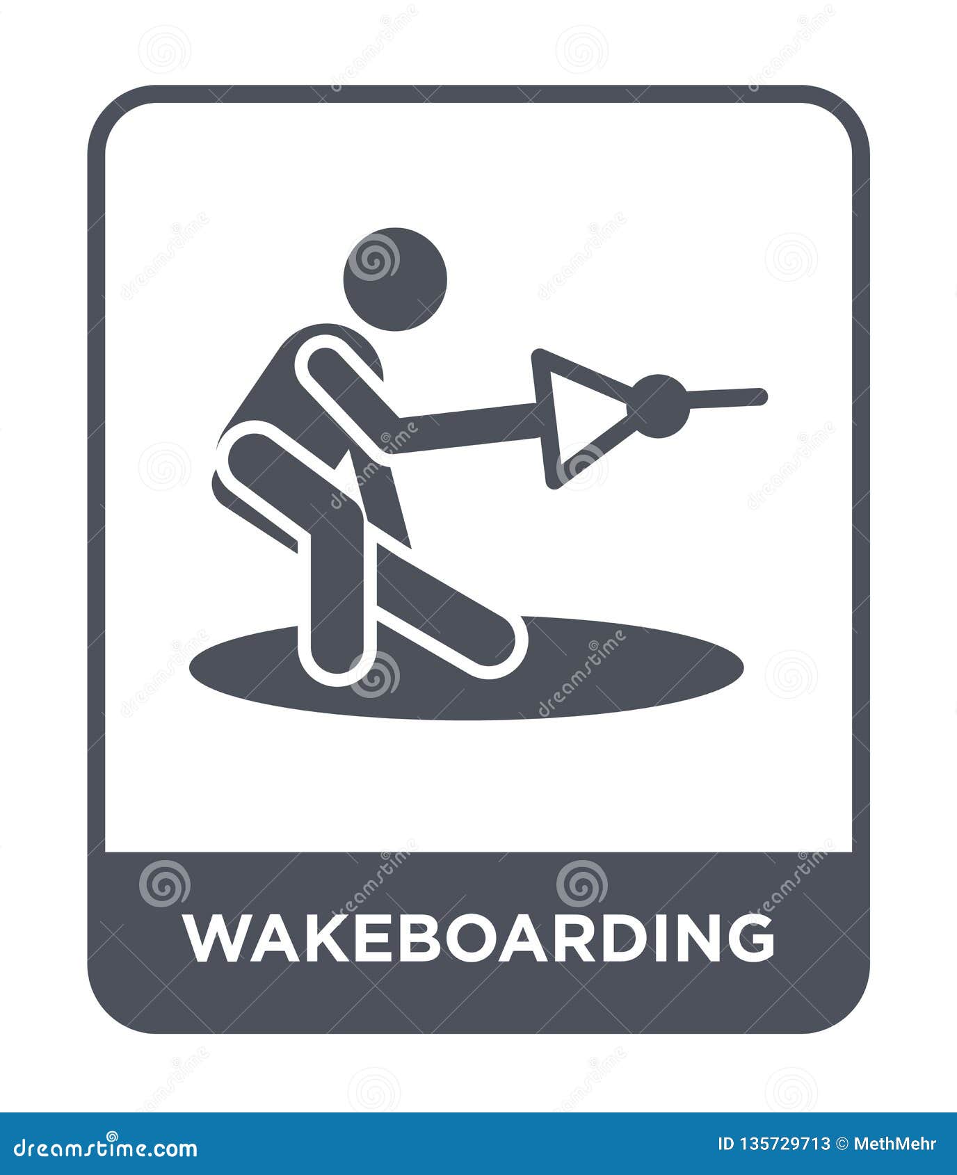 Wakeboarding Icon Vector Isolated On White Background, Logo Concept Of ...