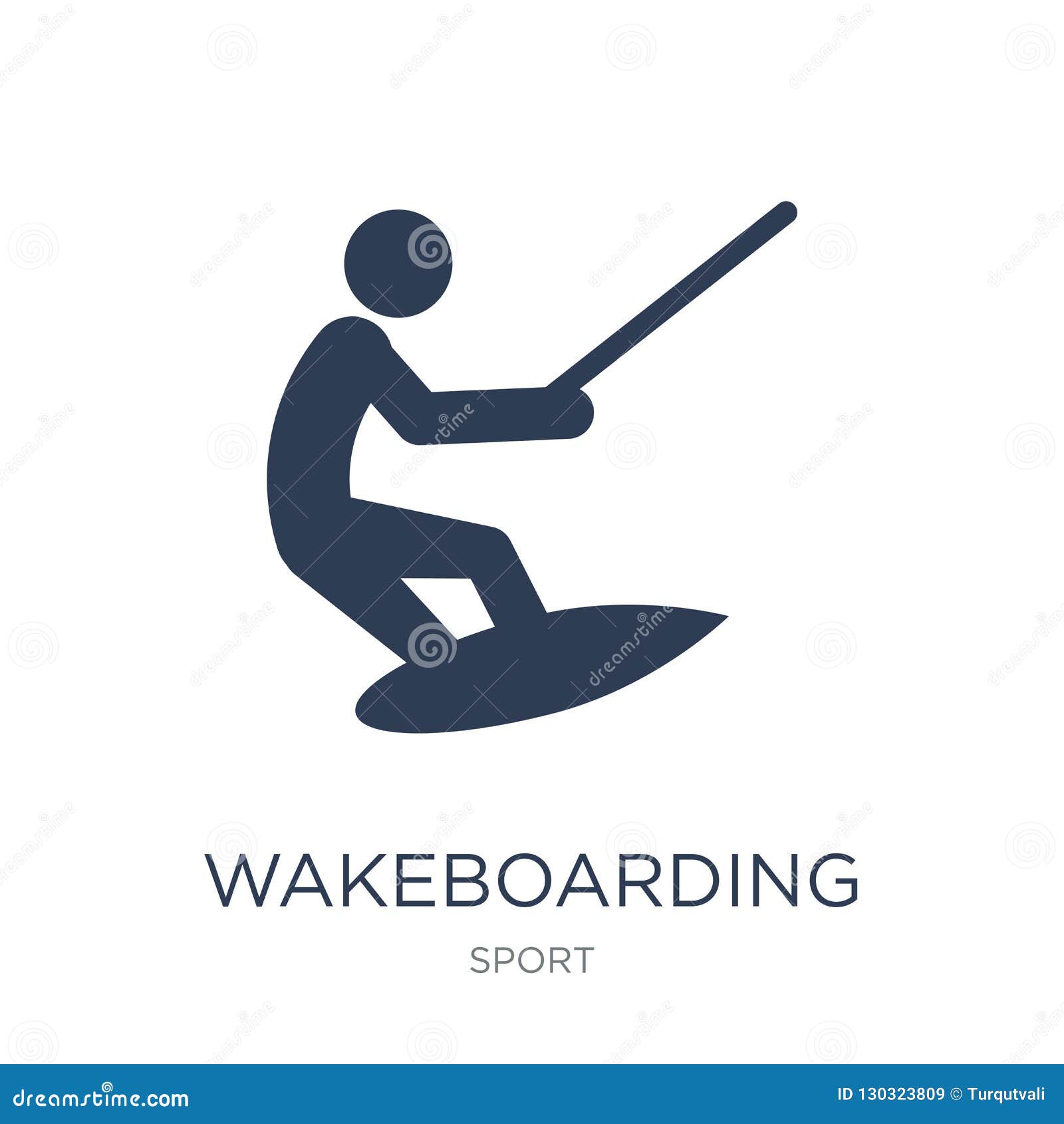 Wakeboarding Icon. Trendy Flat Vector Wakeboarding Icon on White Stock ...