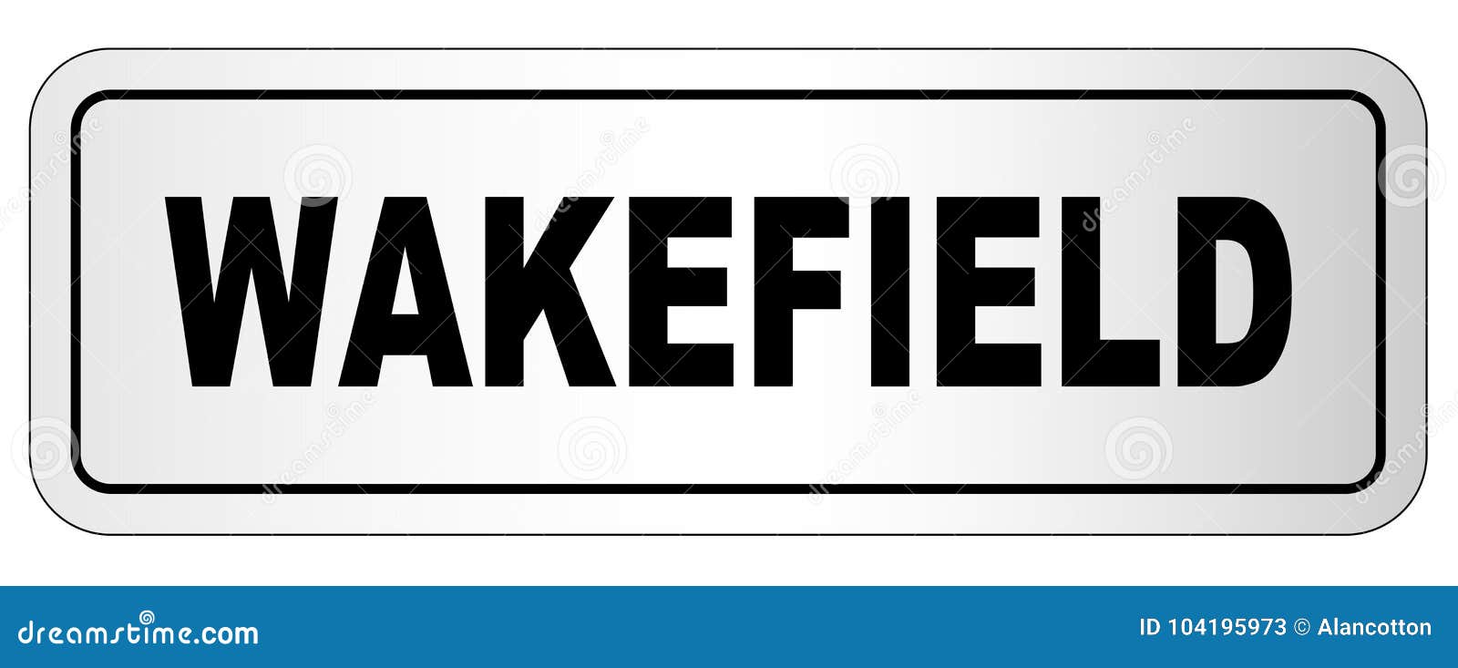 Wakefield City Map With Wards Grey Illustration Silhouette Shape ...