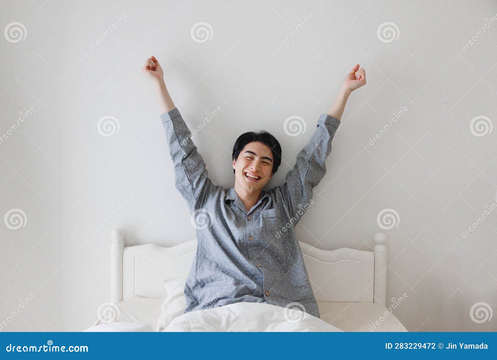 Wakeup image stock photo. Image of stretching, camera - 283229472