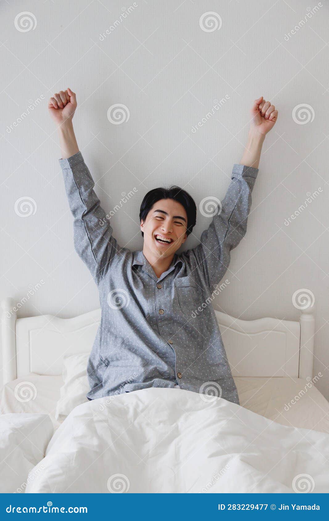 Wakeup image stock image. Image of blanket, asian, indoors - 283229477