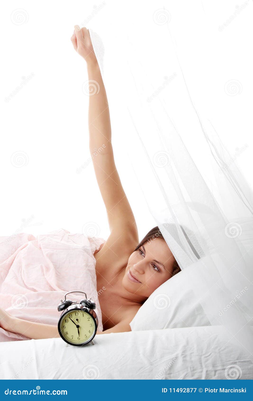 Waking up stock image. Image of bedroom, concept, lying - 11492877