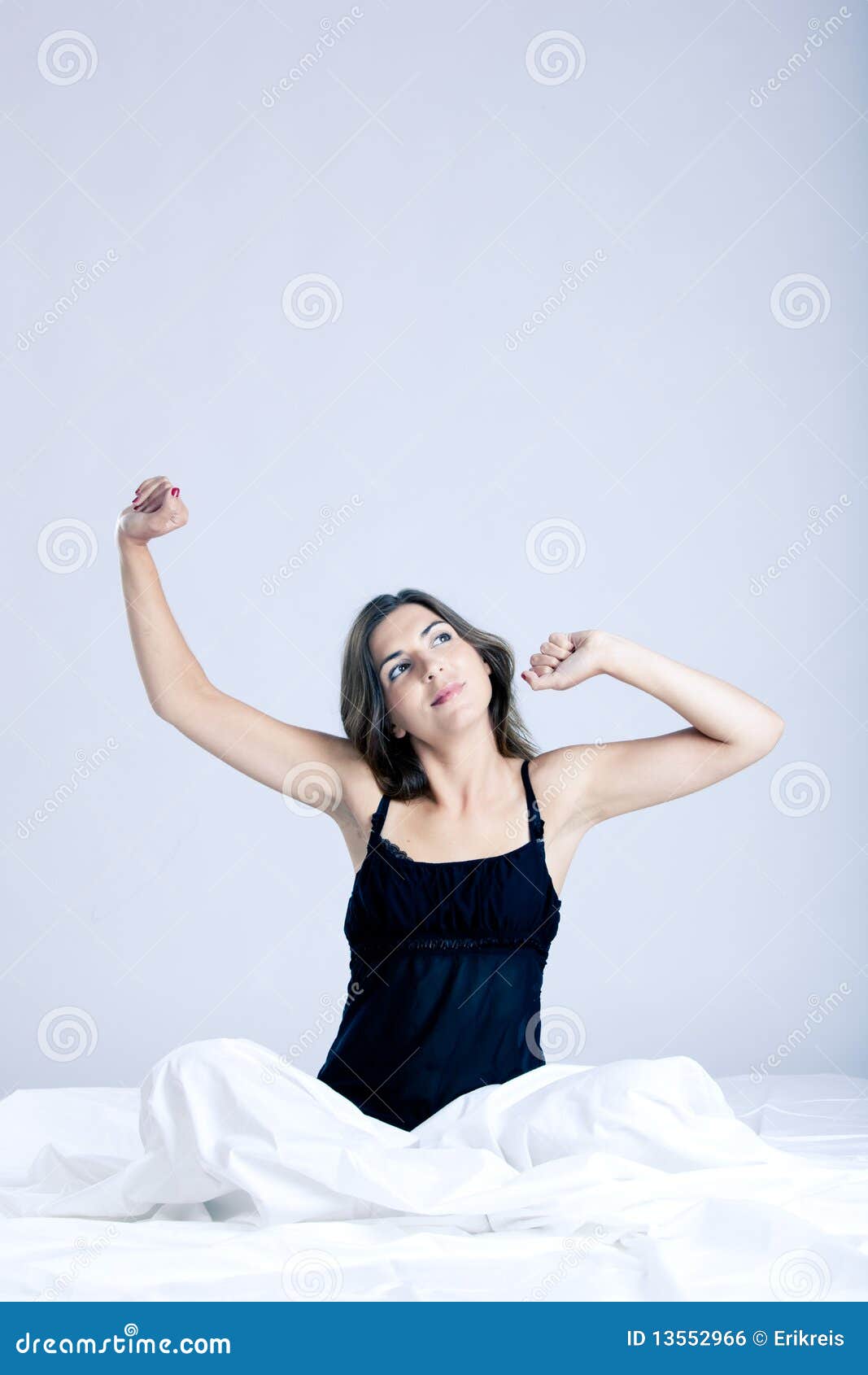 Waking up stock photo. Image of pretty, cute, female - 13552966