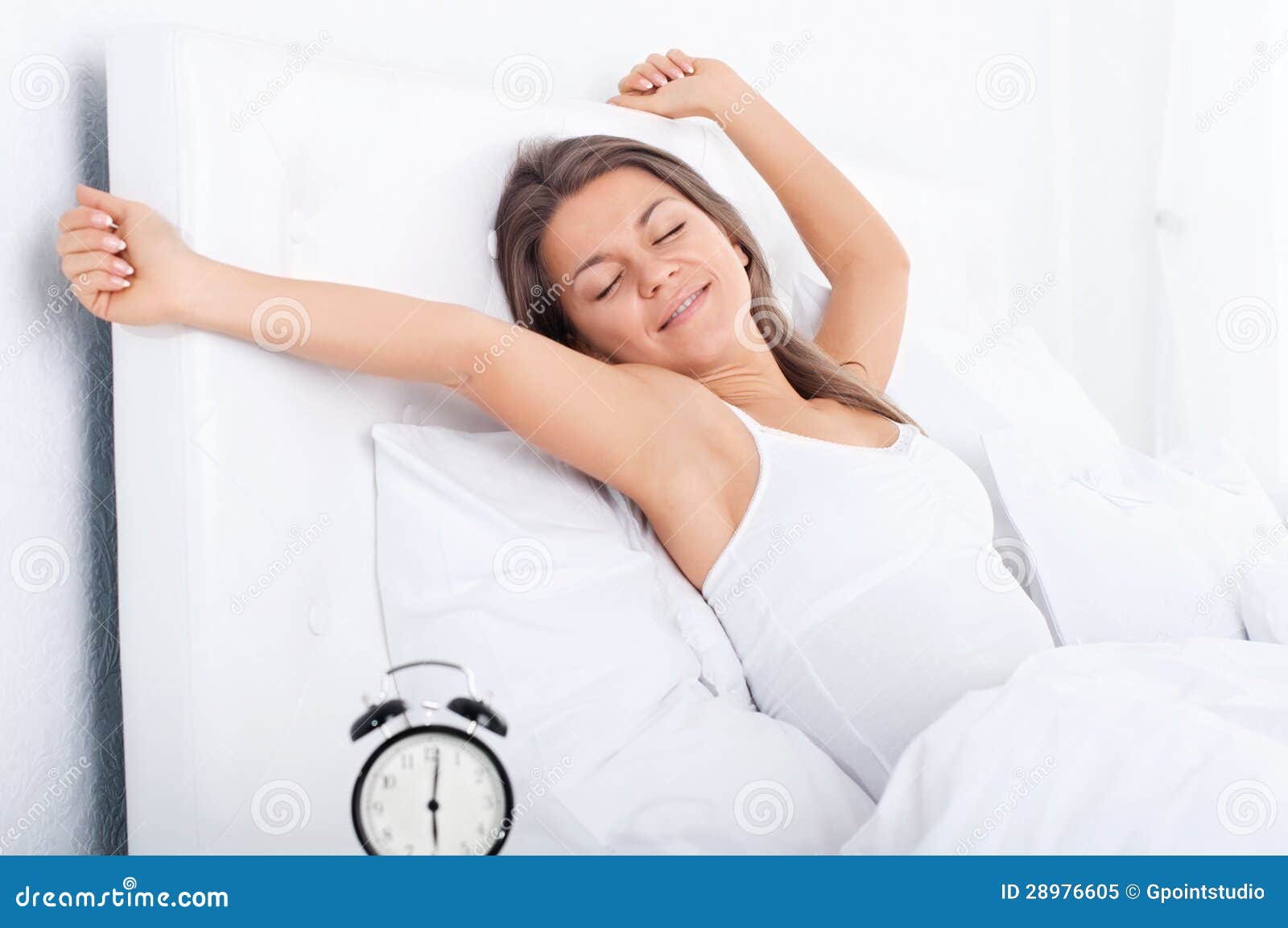 Waking up stock image. Image of happiness, ideas, resting - 28976605