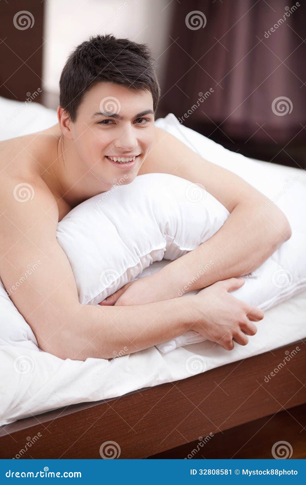 Waking up. stock image. Image of front, facial, enjoyment - 32808581