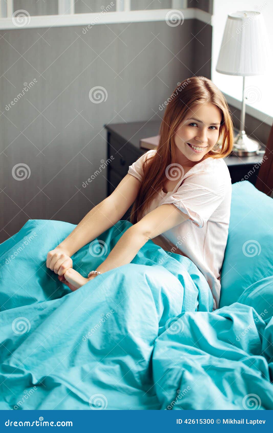 Waking up stock photo. Image of lady, indoor, rest, adult - 42615300