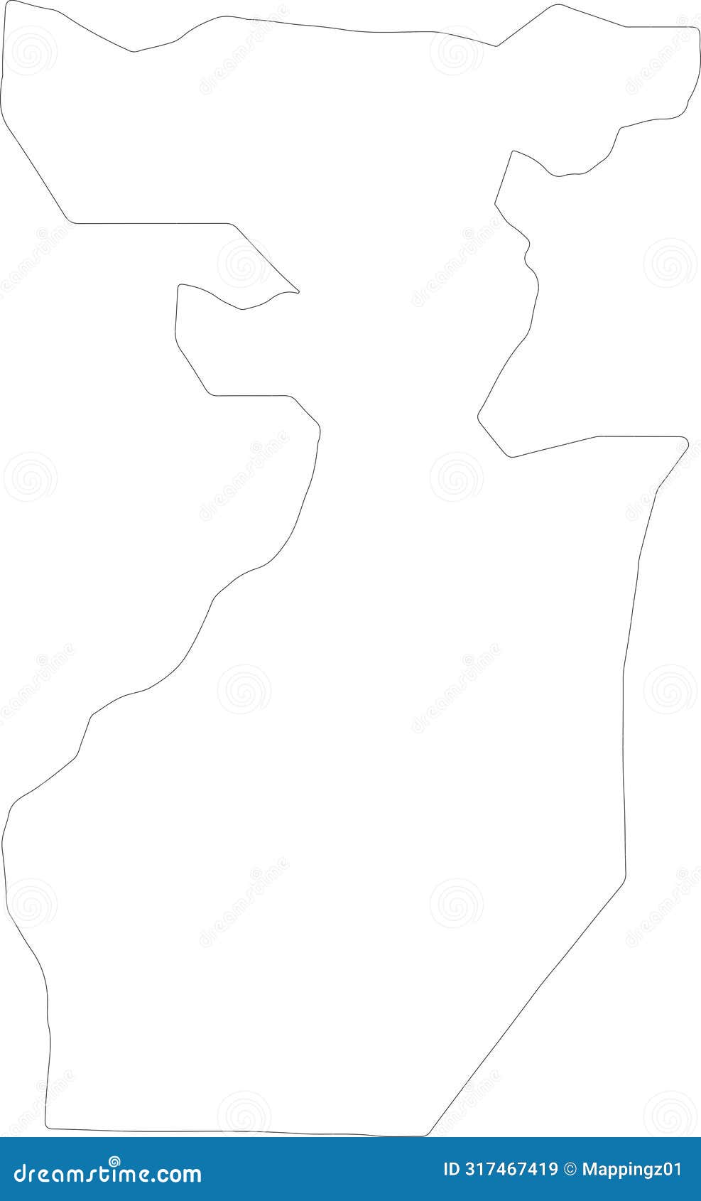 Wakiso Uganda outline map stock illustration. Illustration of travel ...