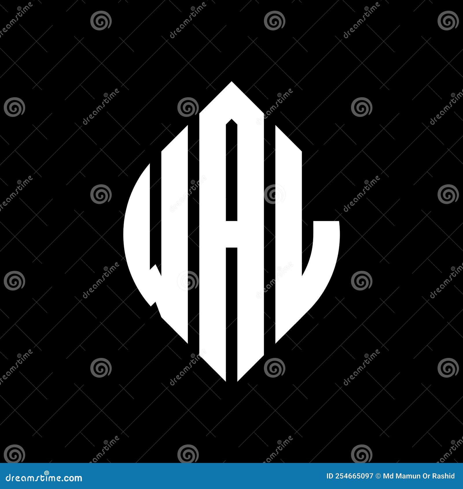 WAL Circle Letter Logo Design with Circle and Ellipse Shape. WAL ...