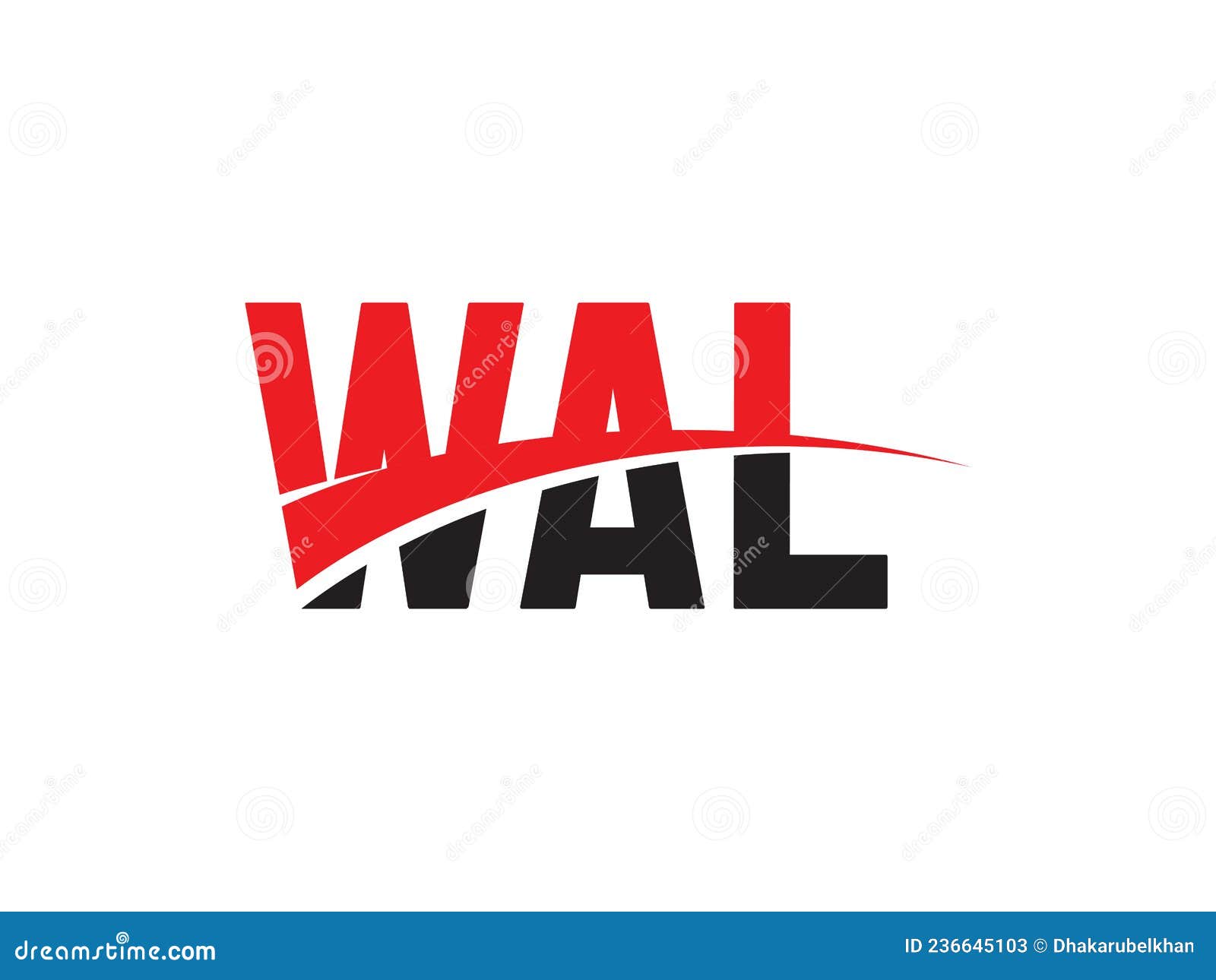 WAL Letter Initial Logo Design Vector Illustration Stock Vector ...