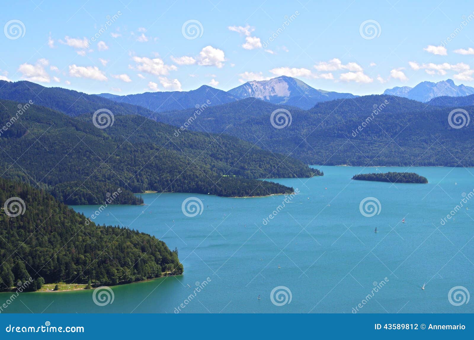 Walchensee stock photo. Image of forest, hike, edge, cloudscape - 43589812