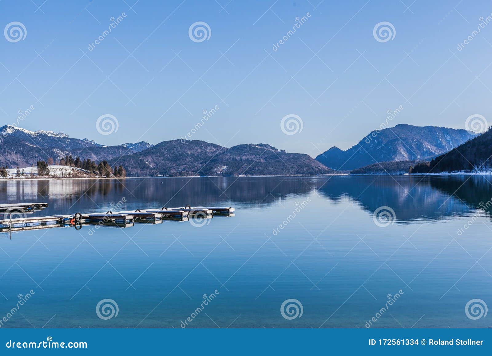 Walchensee in winter stock photo. Image of idyllic, germany - 172561334