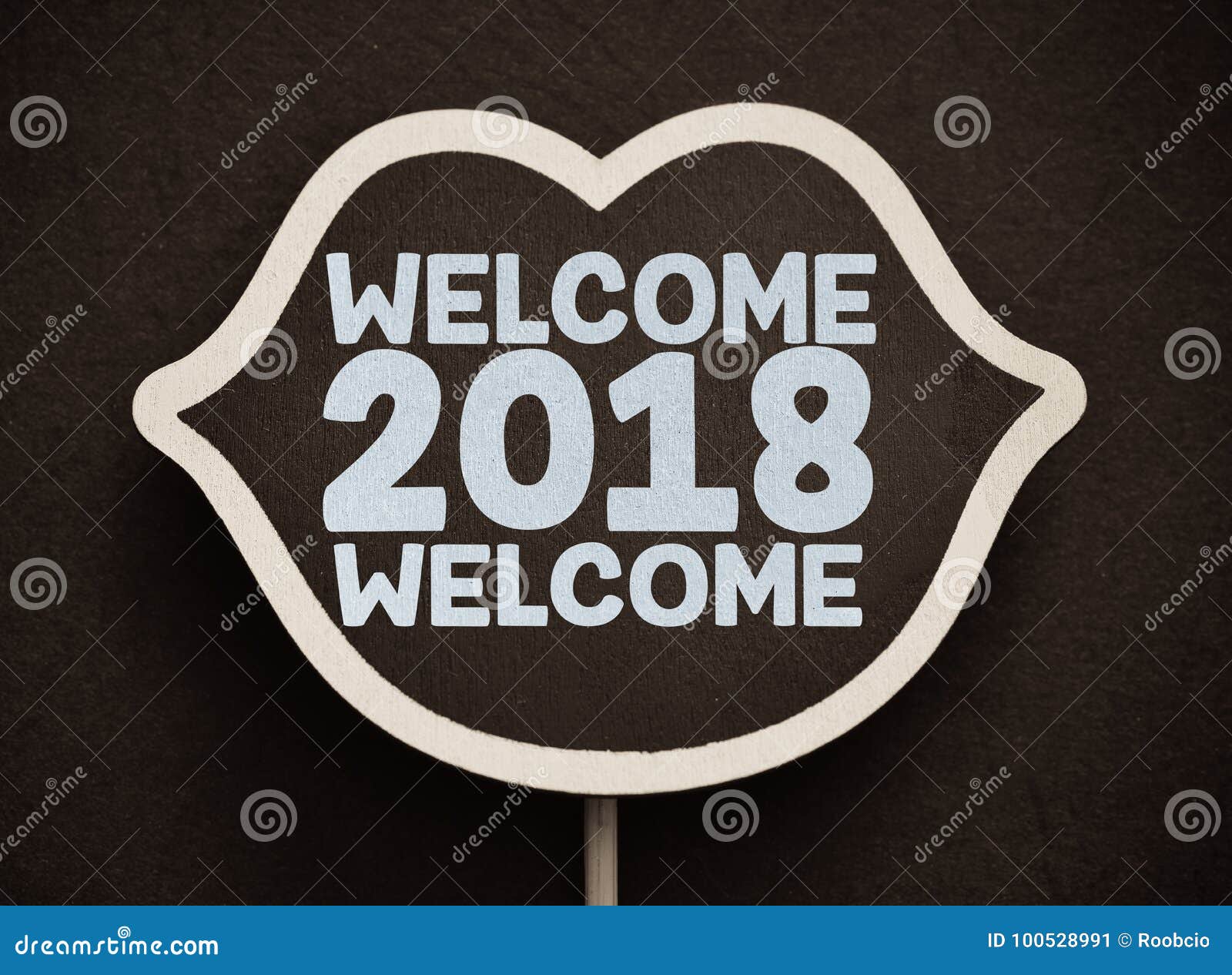 Walcome 2018 stock image. Image of chalkboard, happy - 100528991