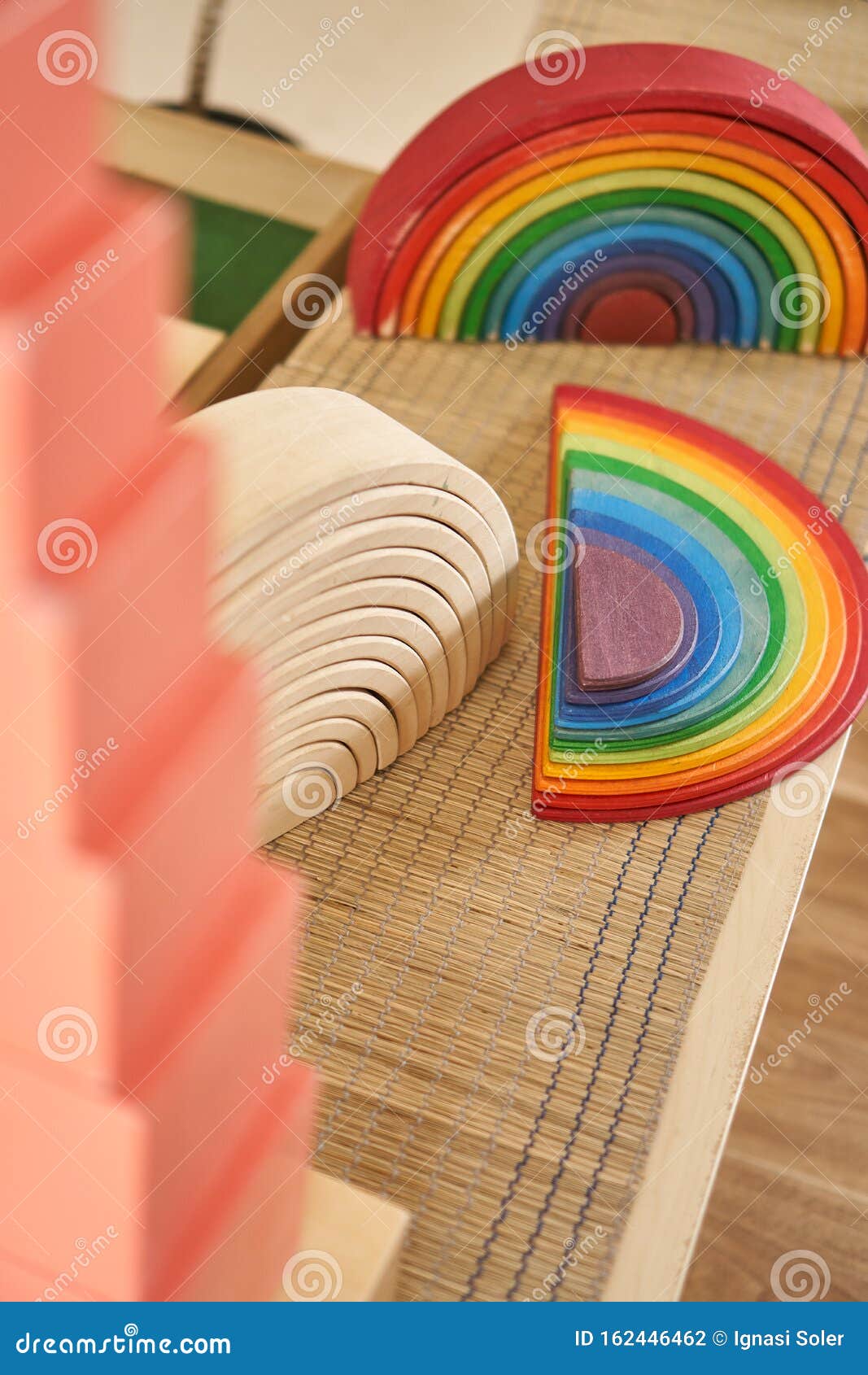 Waldorf Rainbow and Semicircle Toy Stock Photo - Image of creativity ...