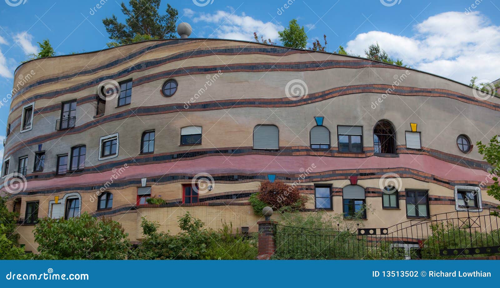 Waldspirale Apartment Building Stock Photo - Image of hundertwasser ...
