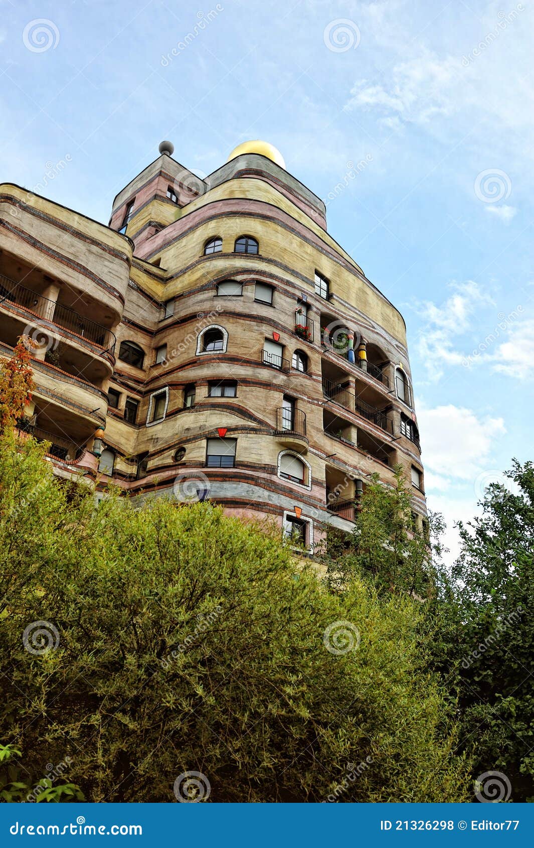 The Waldspirale Building Architecture Stock Photo - Image of facade ...