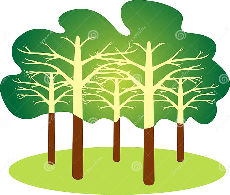 Waldzeichen vektor abbildung. Illustration von wald, auslegung - 24230732