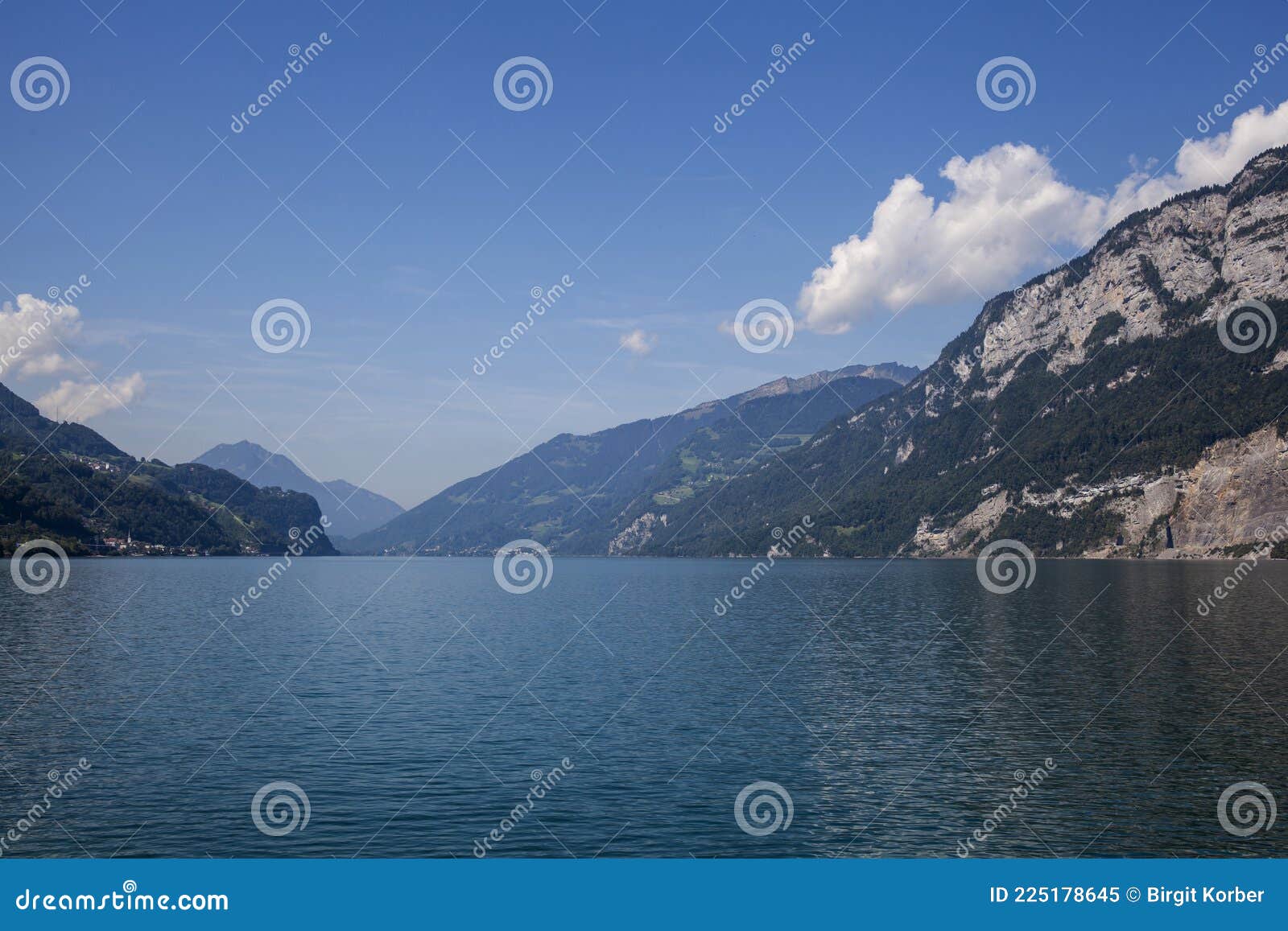 Walensee Lake in Murg, Switzerland Stock Image - Image of murg ...