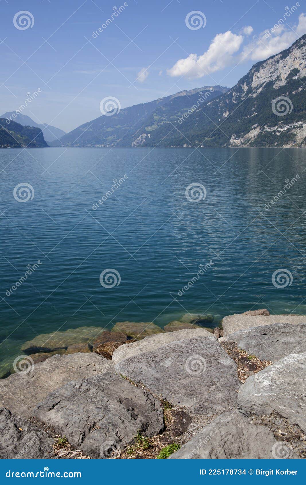 Walensee Lake in Murg, Switzerland Stock Photo - Image of panorama ...