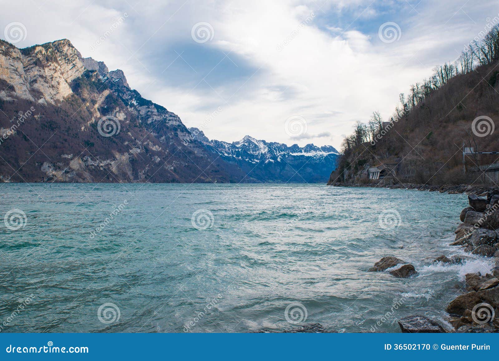 Walensee stock photo. Image of clauds, vacations, scenery - 36502170