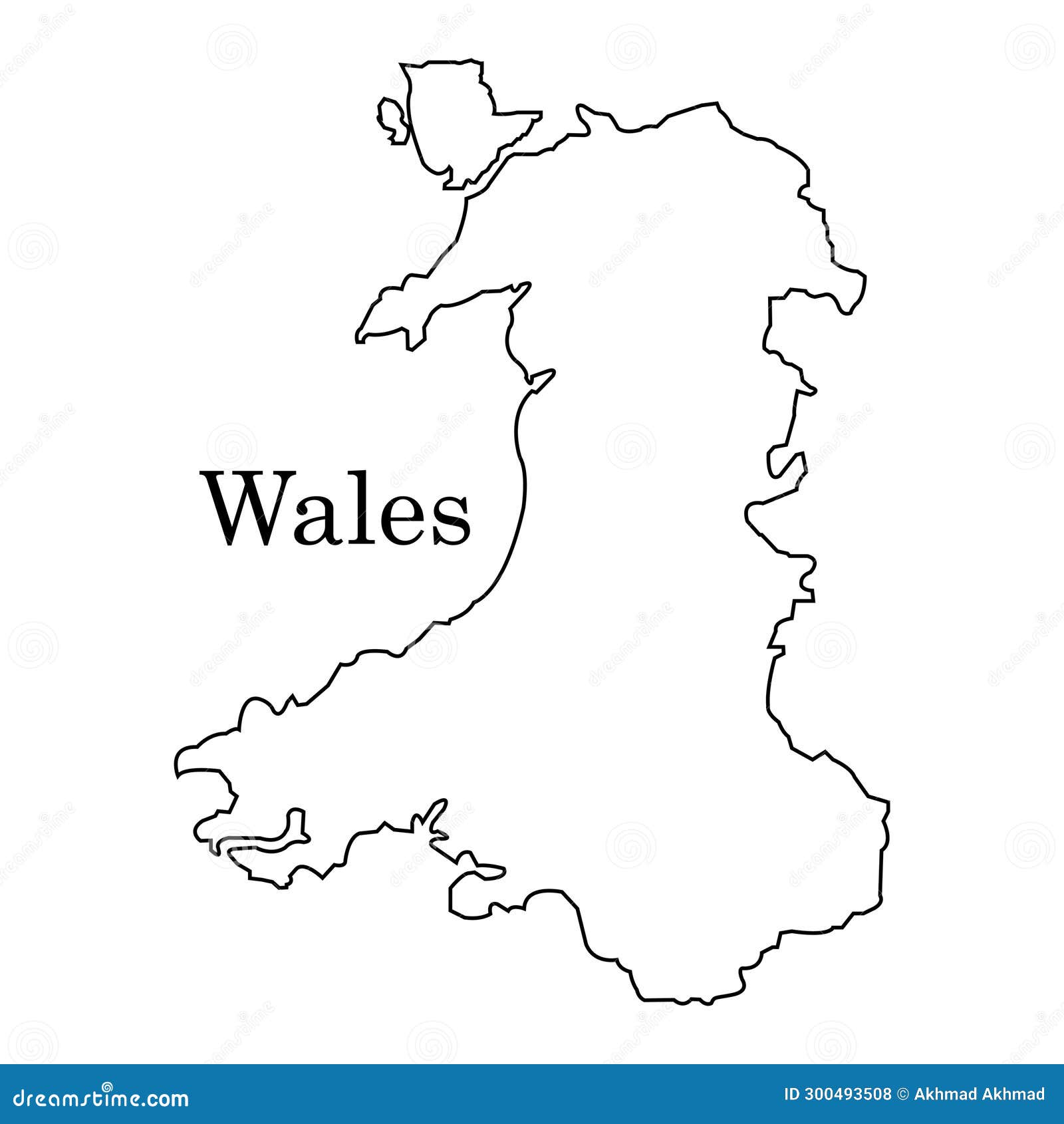 Wales country map stock illustration. Illustration of kingdom - 300493508