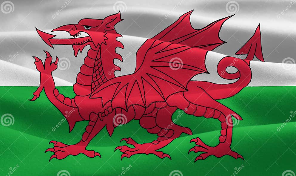 Wales flag design 3 stock illustration. Illustration of government ...