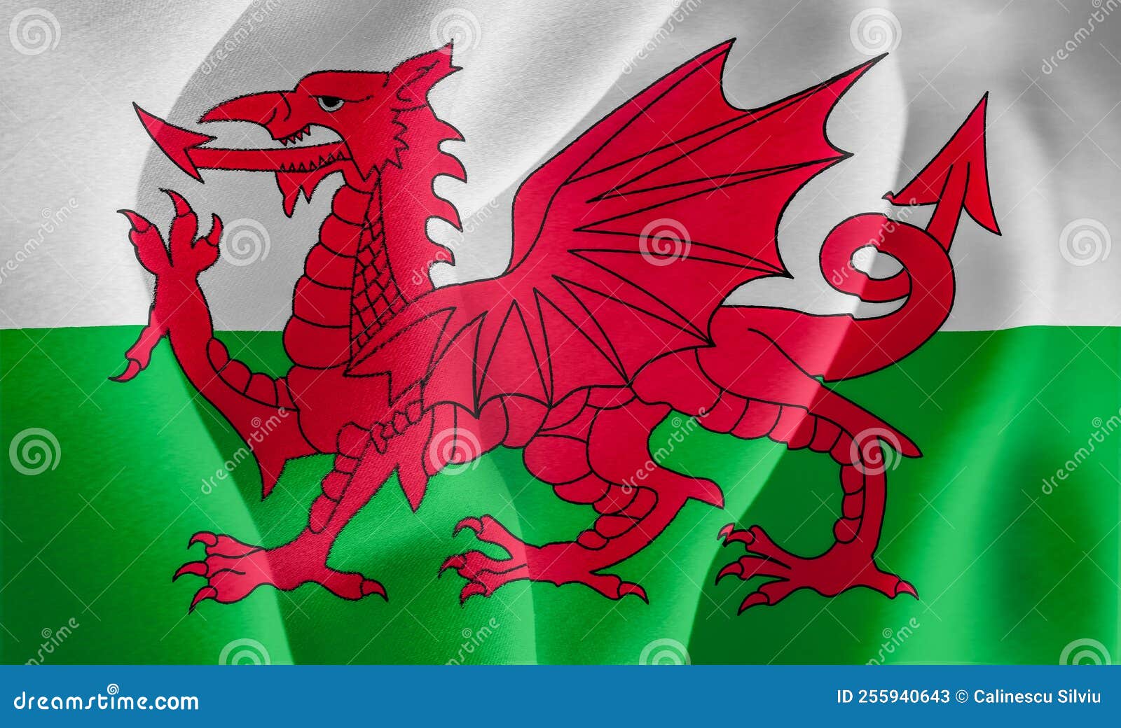 Wales flag design 1 stock illustration. Illustration of england - 255940643