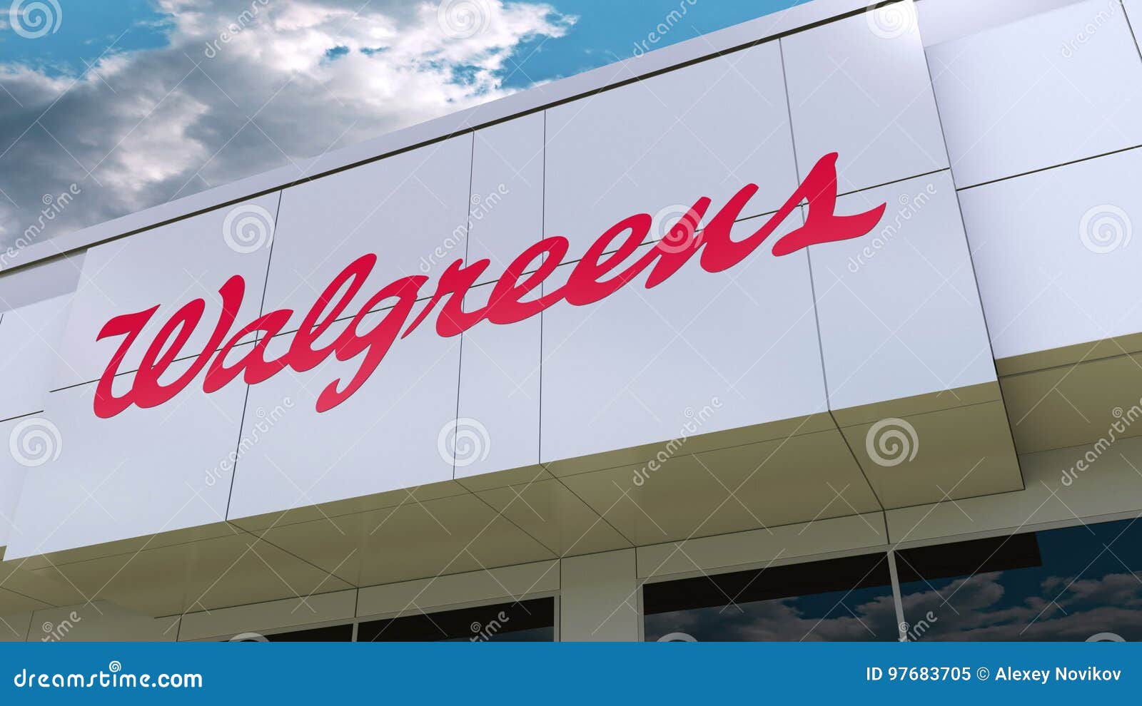 Walgreens Logo on the Modern Building Facade. Editorial 3D Rendering ...