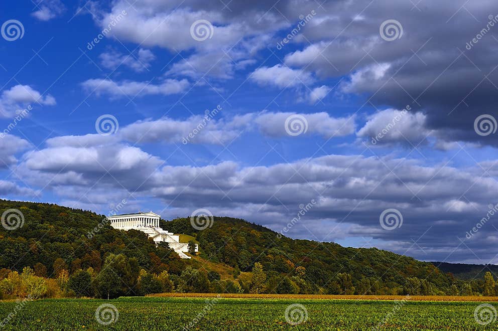 Walhalla (Germany) stock image. Image of forest, blue - 11420497