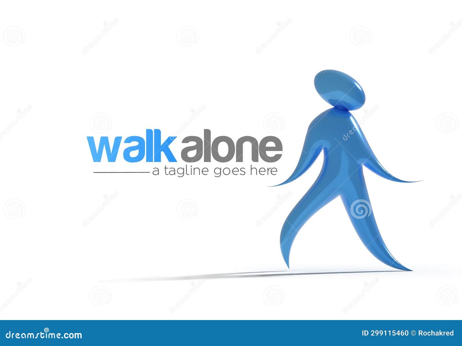 Walk Alone Branding Identity Corporate 3D Logo Design Stock ...