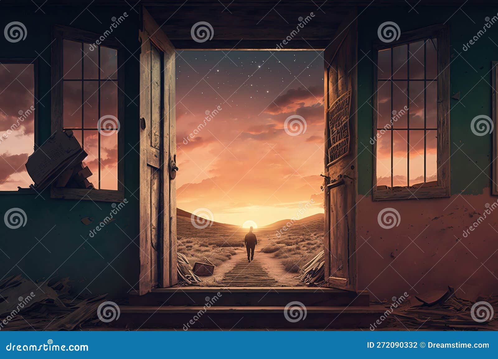 Walk alone to knowhere stock illustration. Illustration of rural ...