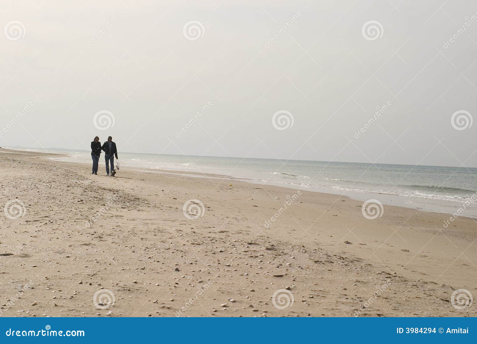 A Walk on the Beach stock photo. Image of family, emptiness - 3984294