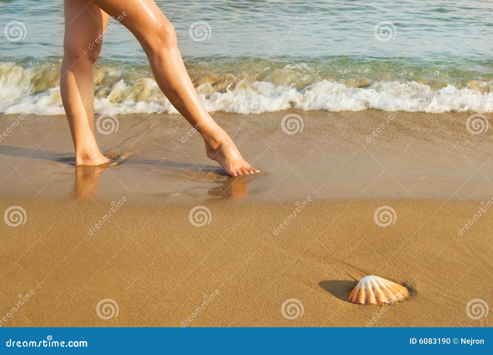 Walk on the beach stock photo. Image of skin, beauty, hips - 6083190