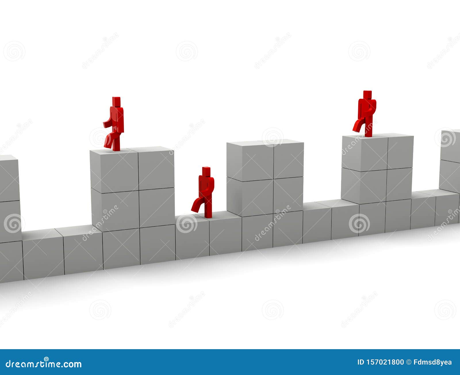 Walk the bumpy cube stock illustration. Illustration of step - 157021800