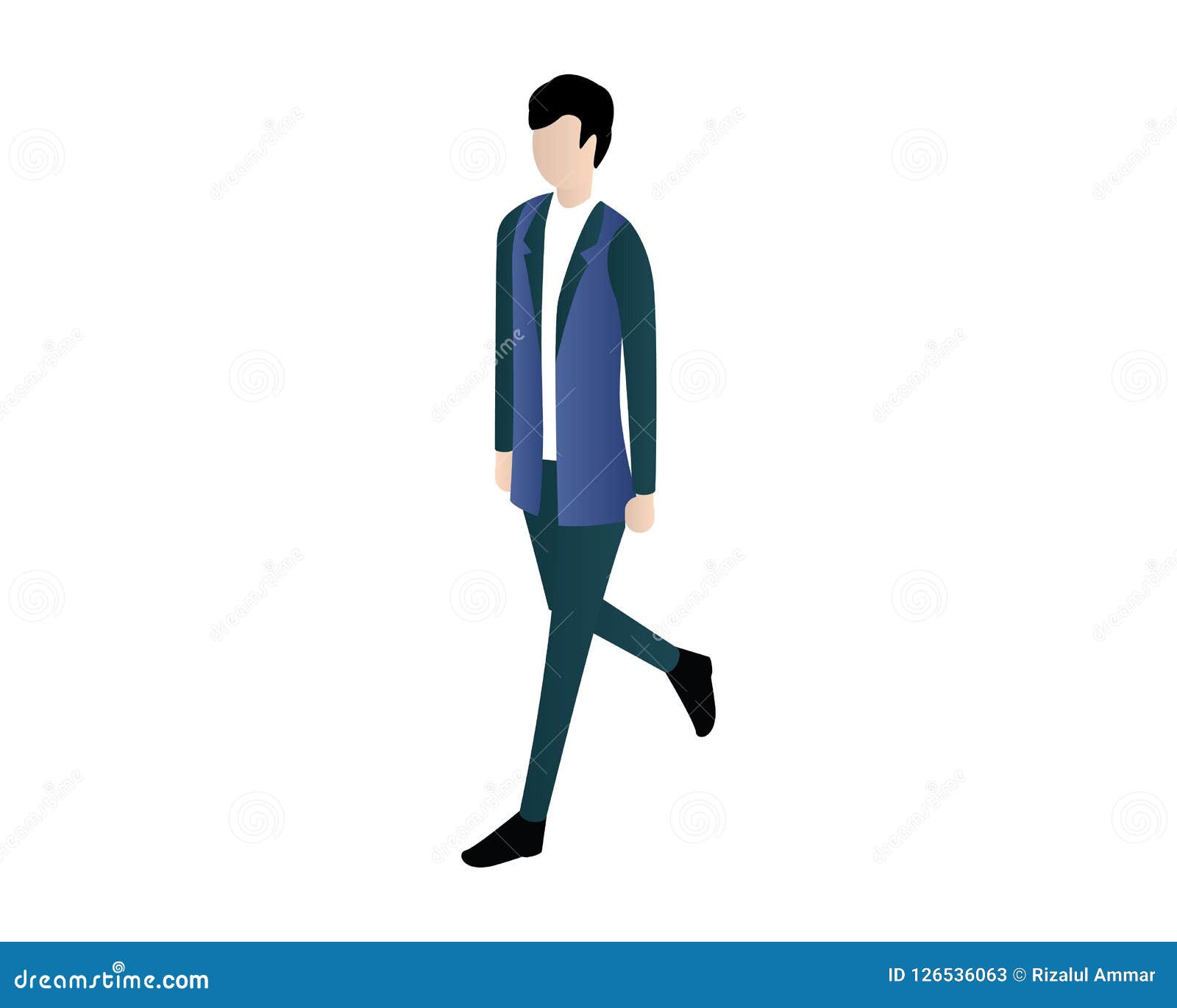 Walk Businessman Isometric Illustration Vector, Isometric Men,people ...