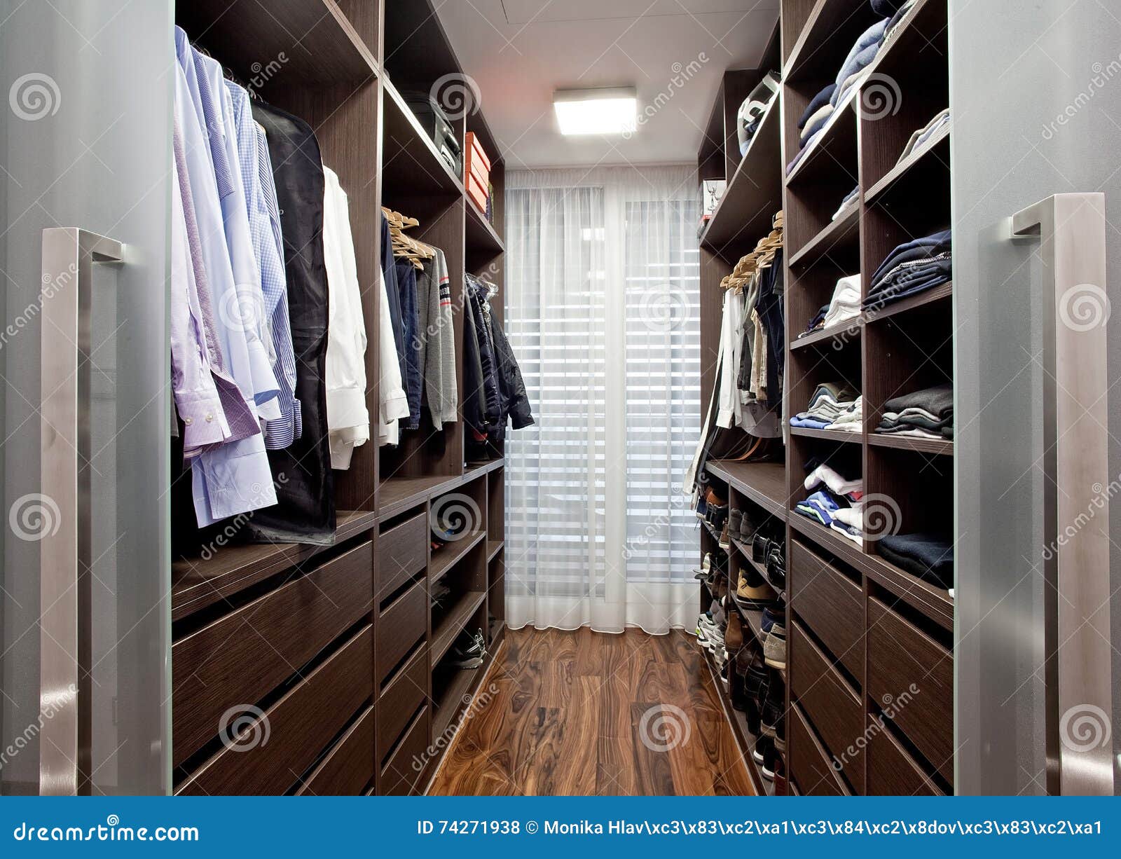 Walk-in Closet in the Hallway Stock Photo - Image of dressing, dresser ...