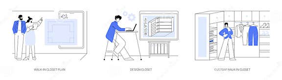 Walk-in Closet Layout Abstract Concept Vector Illustrations. Stock ...