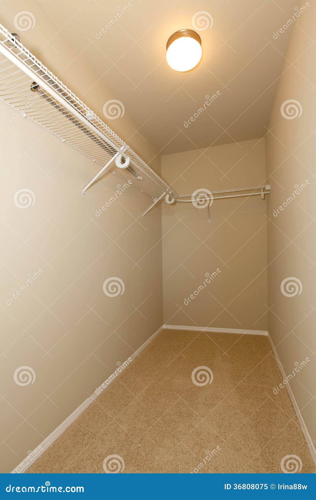 Walk-in empty closet stock image. Image of interior, estate - 36808075